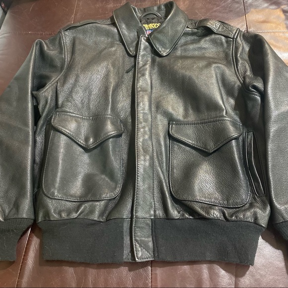 us wings | Jackets & Coats | Us Wings Leather Jacket Preowned Size L ...